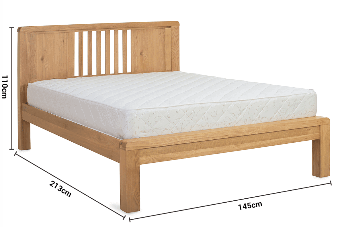 Radcliff Oak Double 4'6 Bed Frame - Michael Murphy Home Furnishing