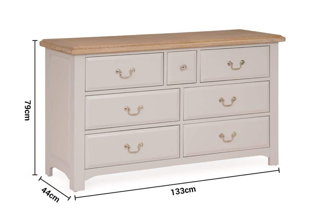 Bellevue Light Grey 7 Drawers Chest - Michael Murphy Home Furnishing