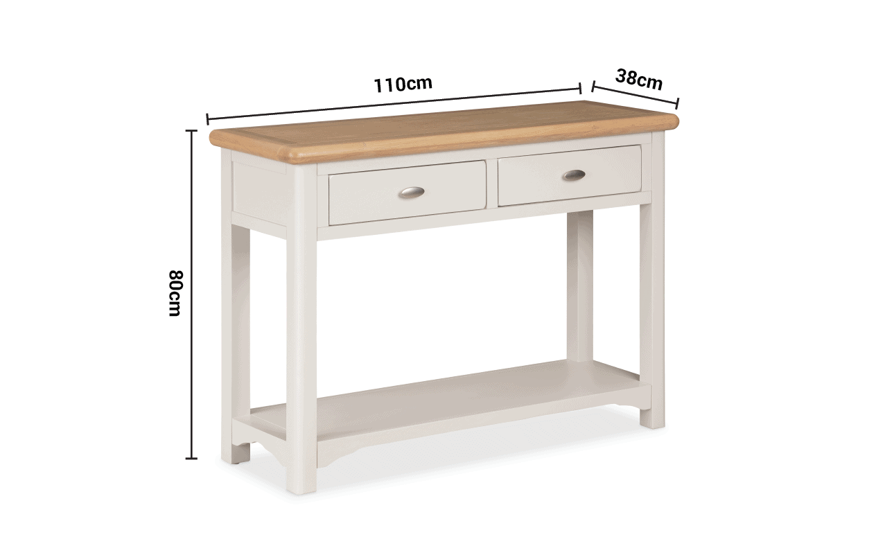 Sherbury Grey Oak 2 Drawers Console Table - Michael Murphy Home Furnishing