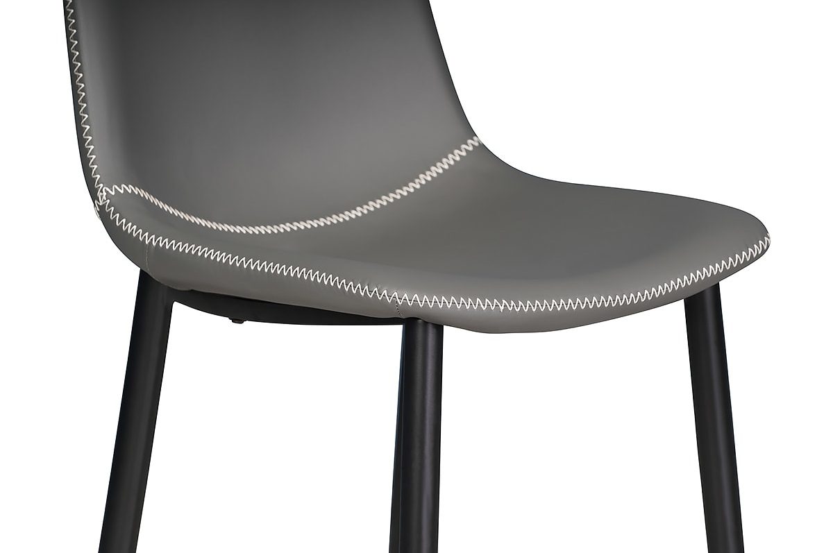 Gala Grey Leather Bar Stool - Archives