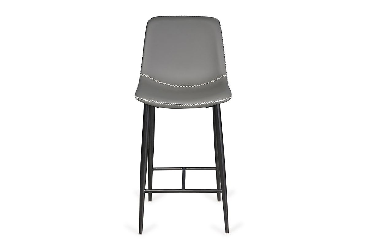 Gala Grey Leather Bar Stool - Archives